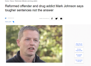 Reformed offender and drug addict Mark Johnson says tougher sentences ...